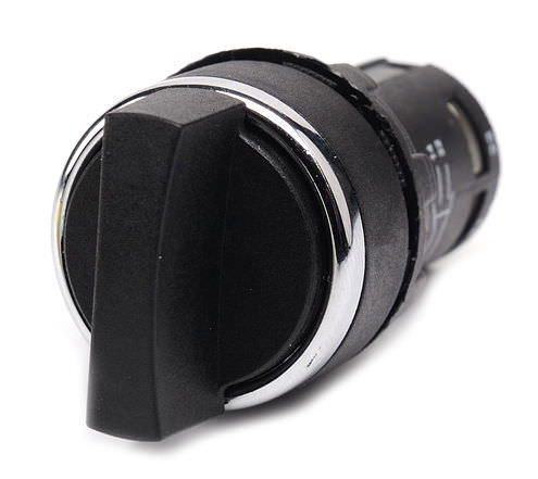 SELECTOR COMPACTO NEGRO 0-1 C/ CABEZAL CROMADO 1NO IP40